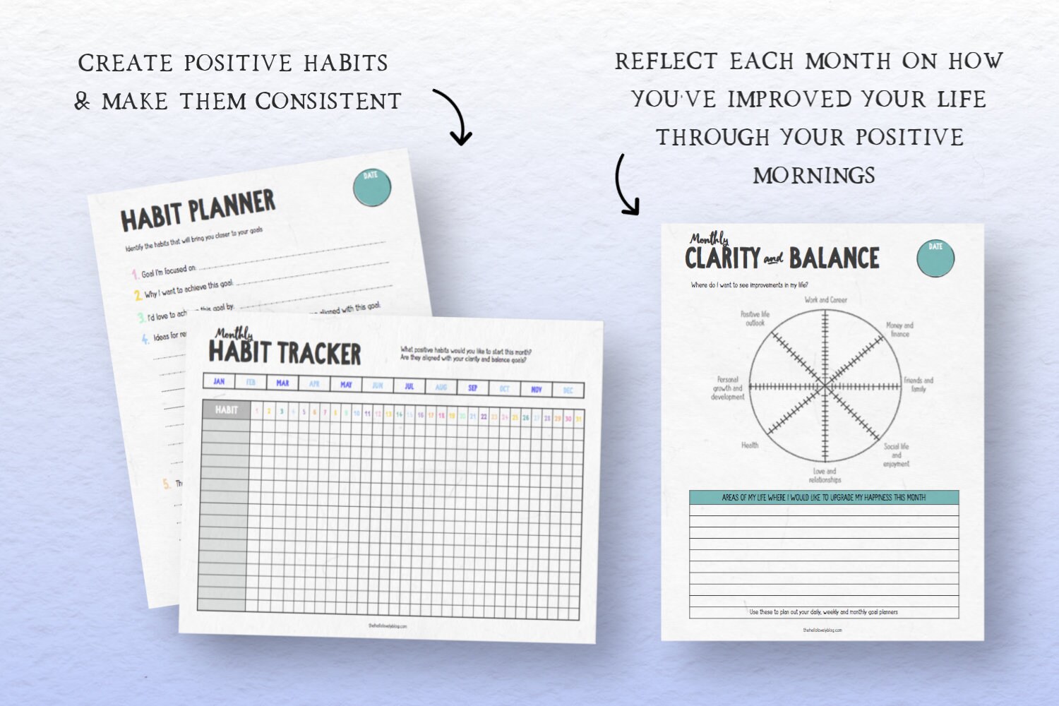 The Printable Positive Morning Planner Goal Setting Positive | Etsy UK