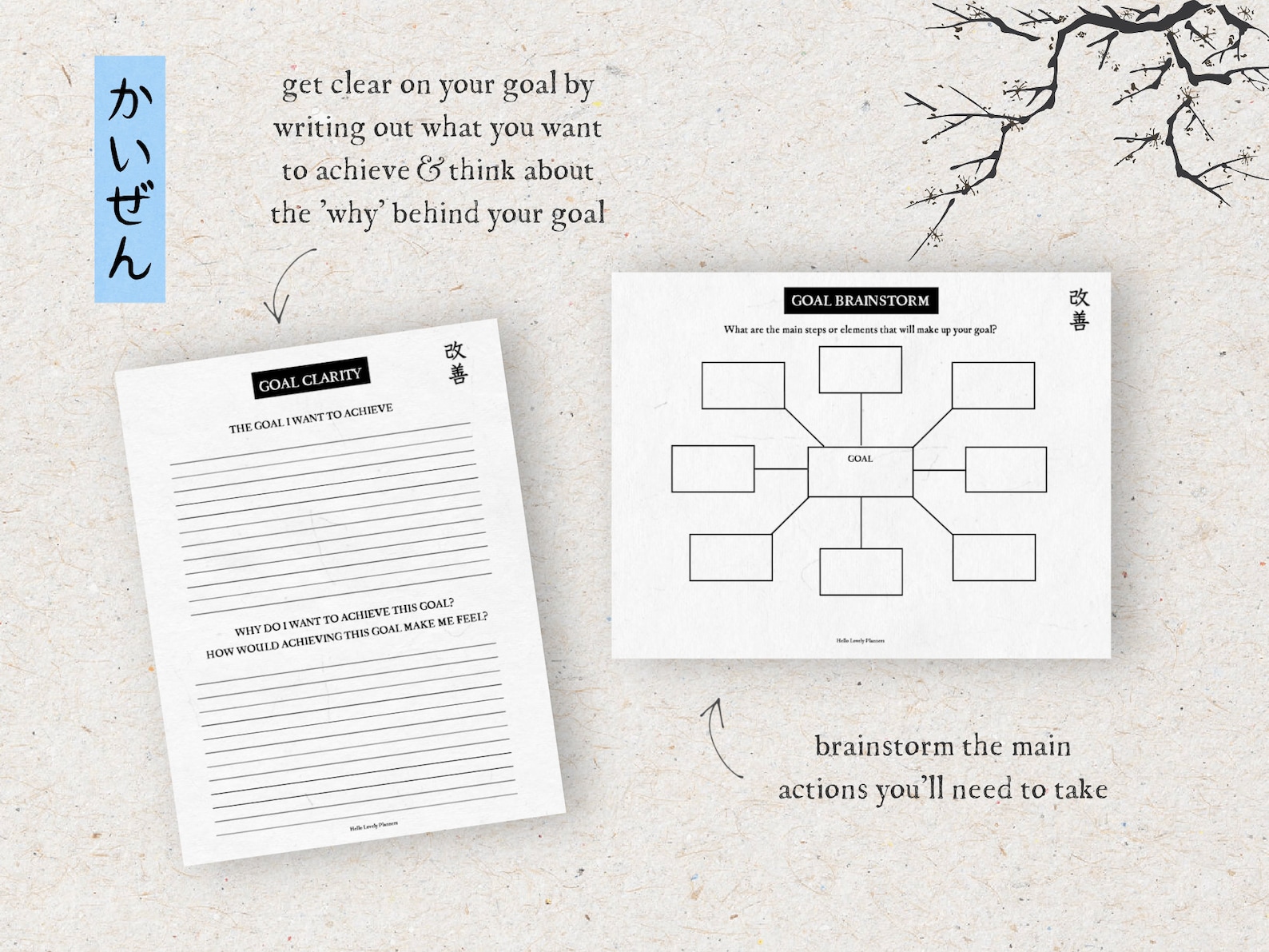 The Printable Kaizen Goal Planner, Goal Setting, Japanese Planner ...