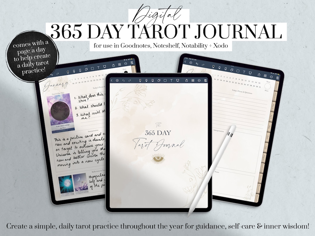 Digital 365 Day Tarot Journal, Digital Tarot, Daily Tarot Journal ...