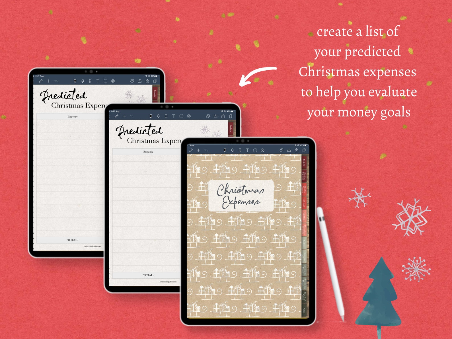 Digital Christmas Planner, Holiday Planner, New Year's Planner ...