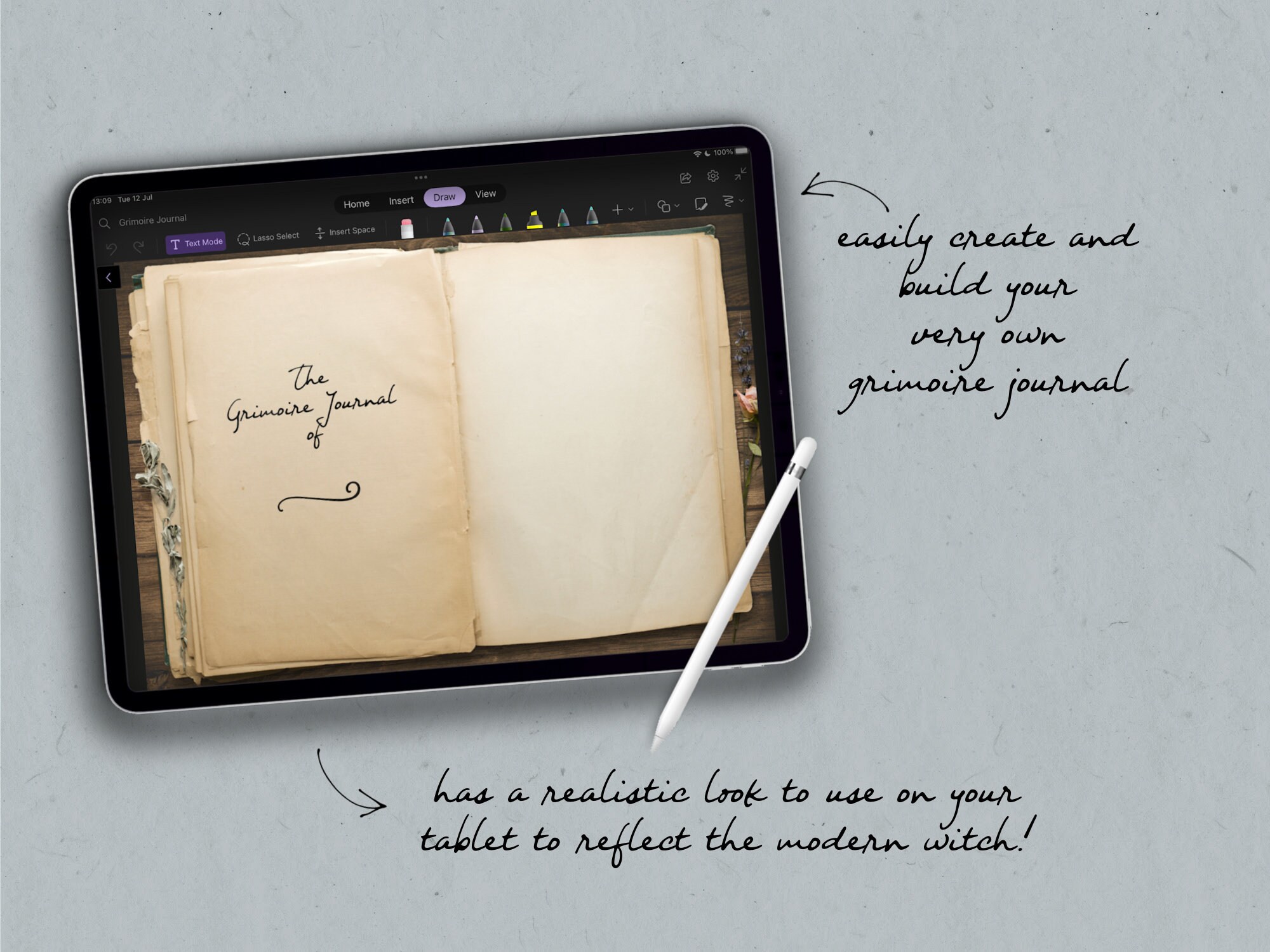 Onenote Planner, Digital Grimoire Journal, Witch Planner, Tarot Journal ...