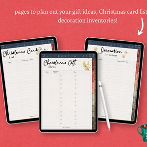 Digital Christmas Planner, Holiday Planner, New Year's Planner ...