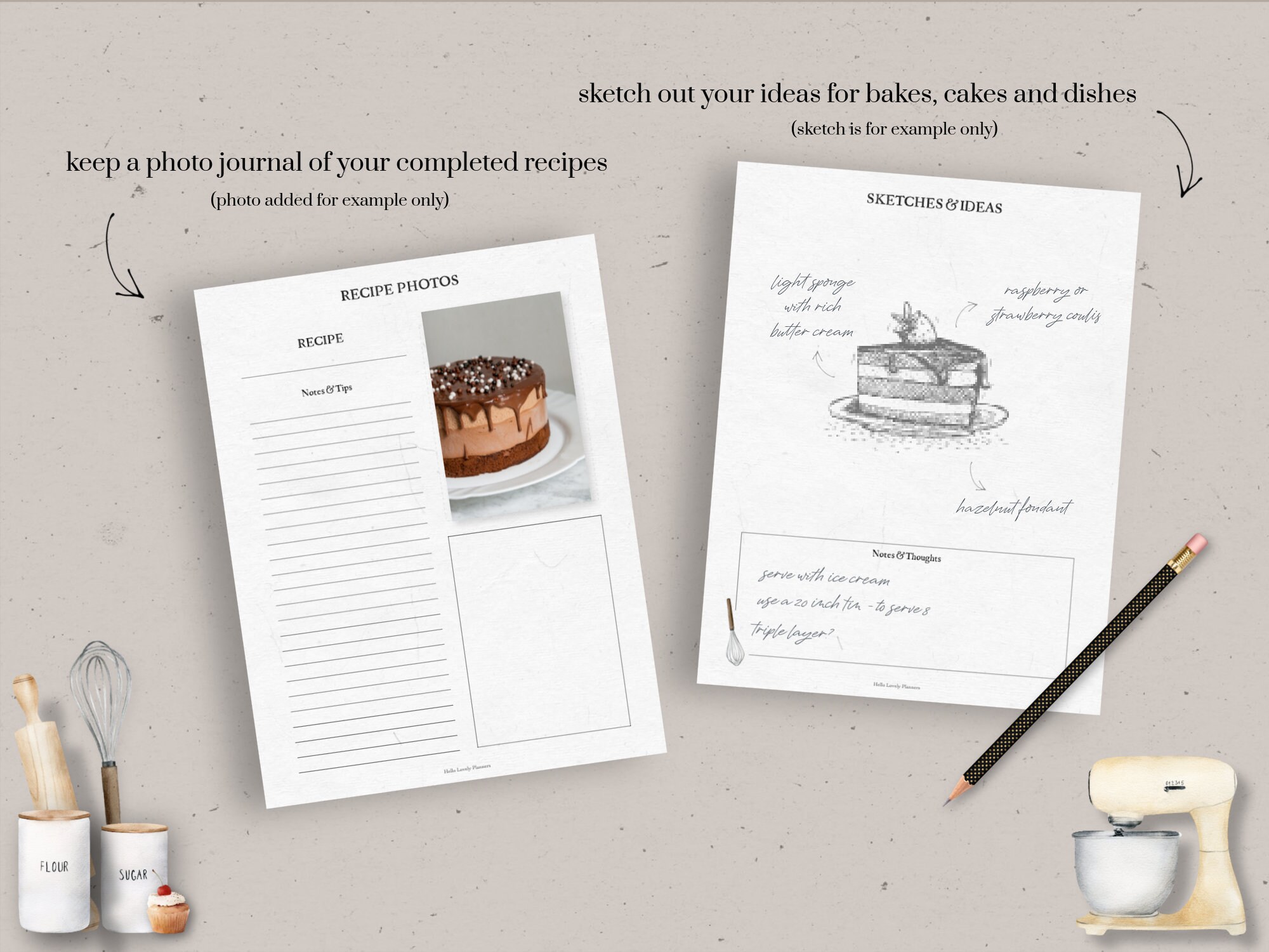 Recipe Book Printable, Recipe Planner Printable, Baking Organizer ...