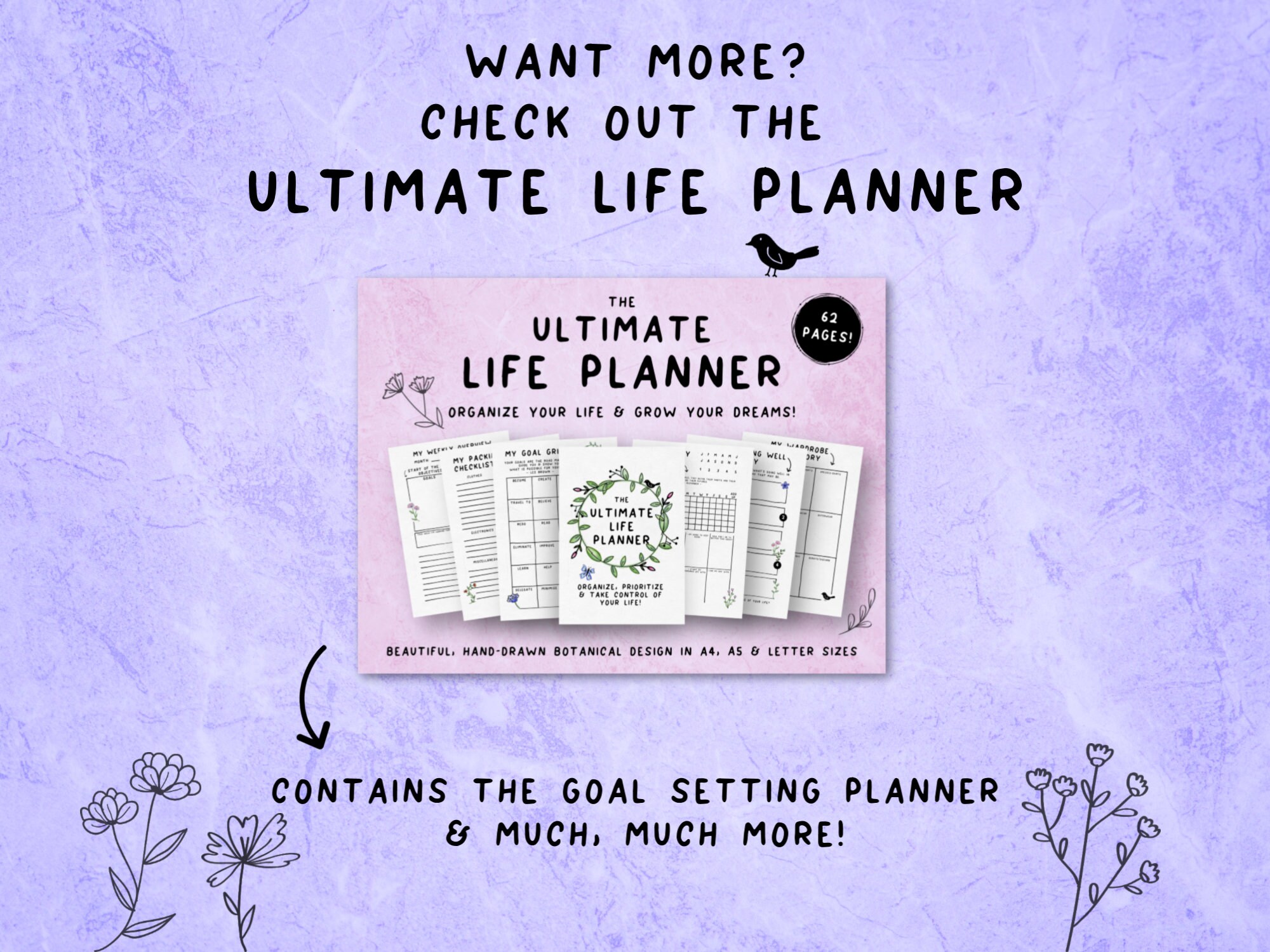 Printable Goal Setting Planner Bullet Journal Printable Goal | Etsy