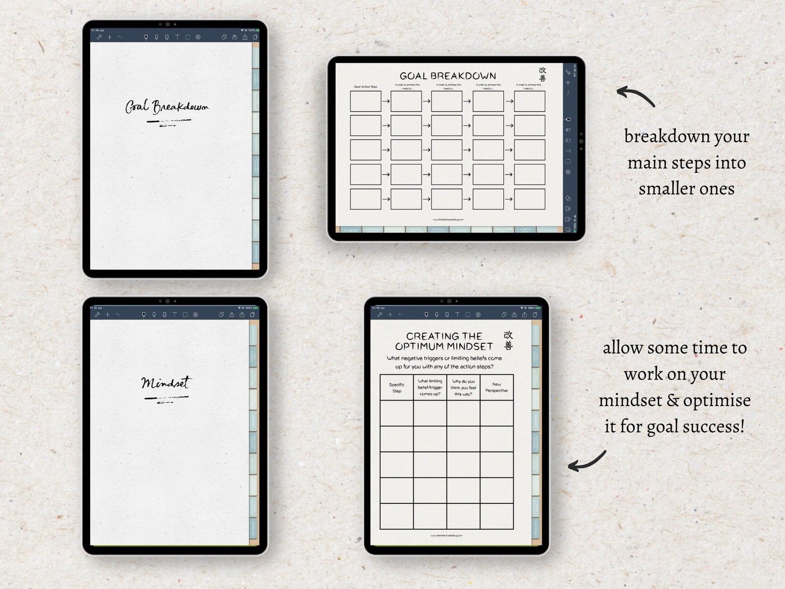 Digital Kaizen Goal Planner Goal Setting Japanese Technique | Etsy UK