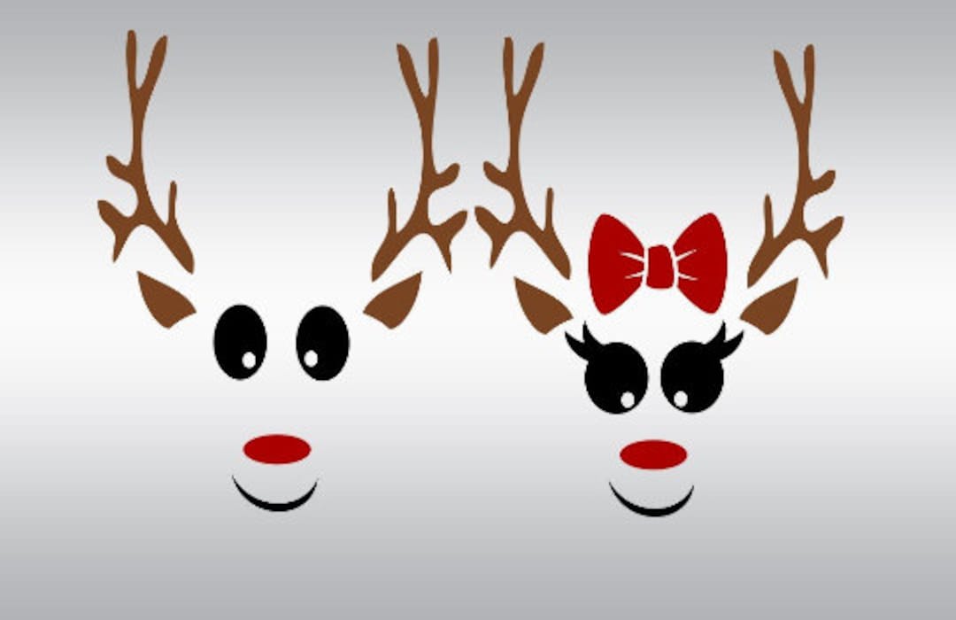 Cara de reno svg, navidad svg, reno svg, reno de navidad svg, rudolph ...