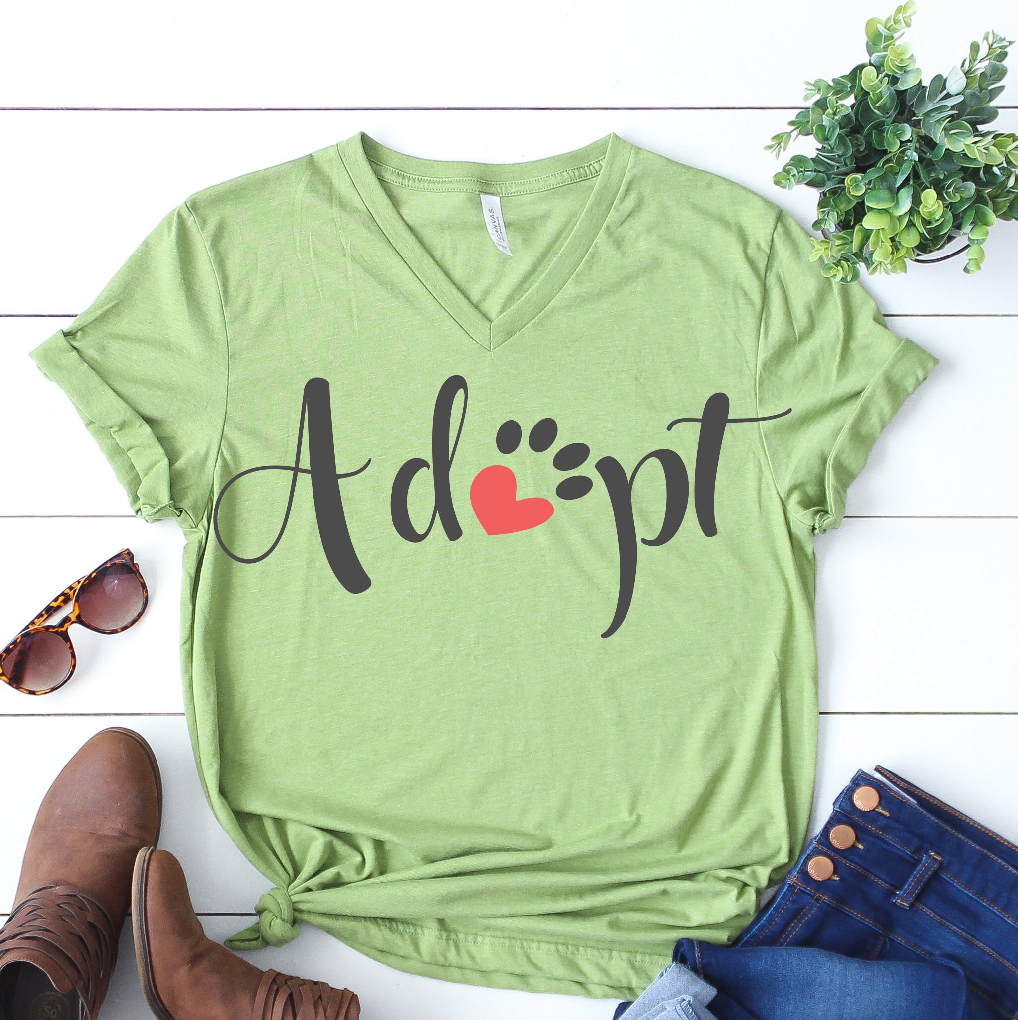 Adopt Svg Dog Svg Adoption Svg Dog Mom Svg Dog Paw Svg | Etsy