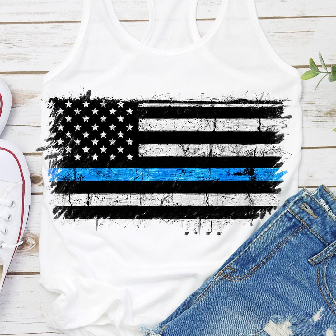 Distressed Thin Blue Line Flag, Sublimation Designs, Back the Blue Flag ...