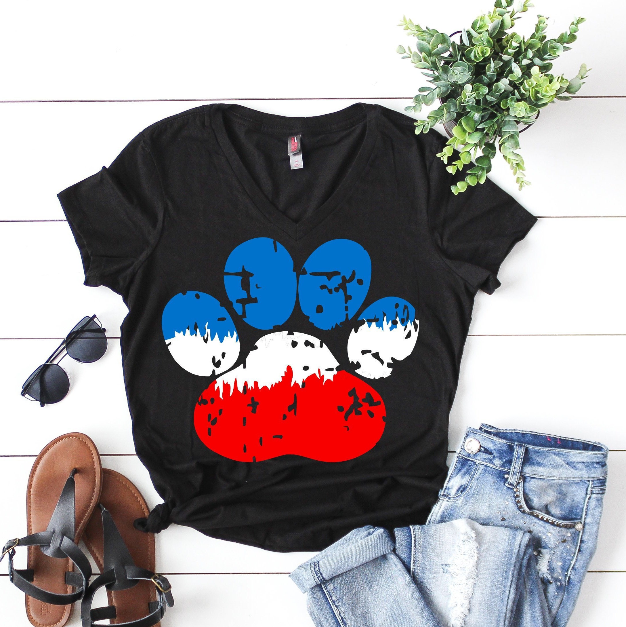 School Spirit Svg Paw Print Svg American Flag Svg Dog Mom - Etsy