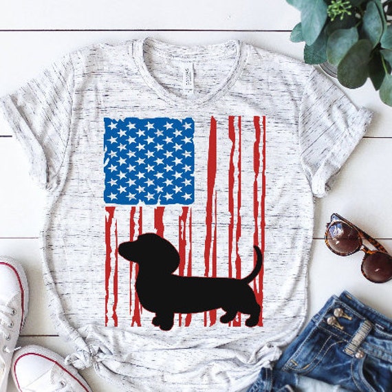 Digital Art & Collectibles SVG DXF wiener dog svg pdf American flag svg ...