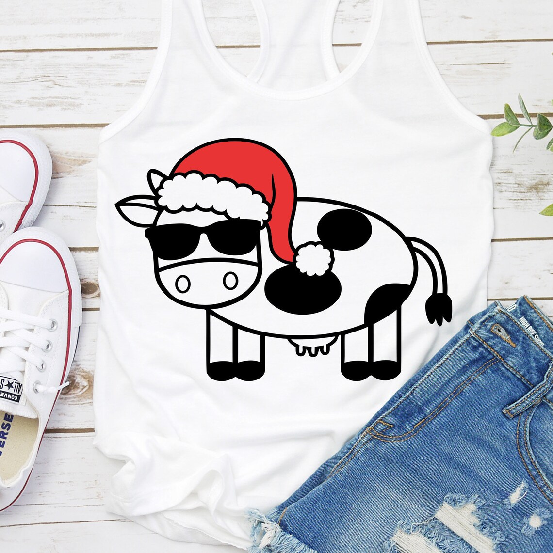 Cow Svg Christmas Svg Christmas Cow Svg Farm Svg Heifer - Etsy