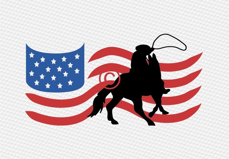 Cowboy Svg Rodeo Svg Horse Svg Western Svg America Flag - Etsy
