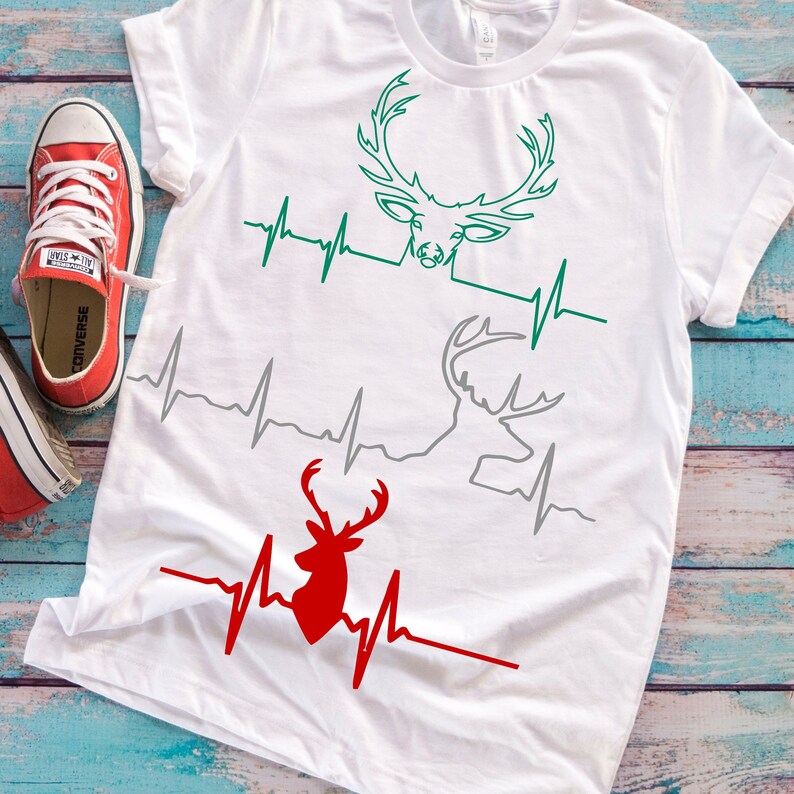 Hunting Svg Deer Svg Buck Svg Heartbeat Svg Antler Svg - Etsy