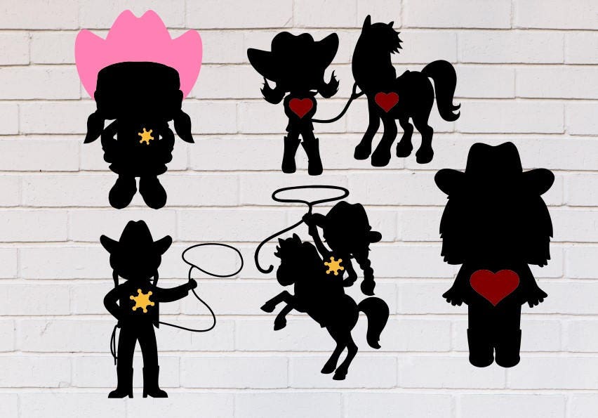 Vaquera svg western svg caballo svg para niña rodeo svg | Etsy