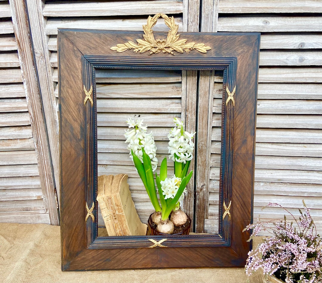 Antique Hand-carved Wooden Frame: Baroque Rococo Gilded Floral Decor - Etsy