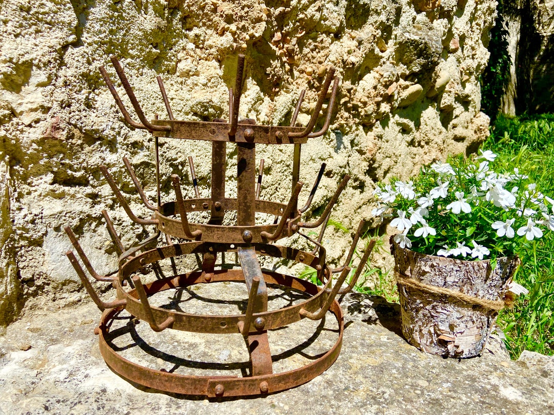 French Bottle Rack Antique Bottle Drying Rack Industrial - Etsy