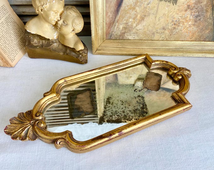 French Gold Wall Mirror, Acanthus Scroll Leaf Shell Decoration, Ornate ...