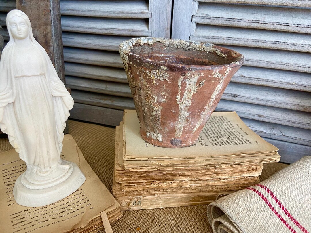 French Resin Pot, LARGE Size Antique Terracotta Clay Sap Pot, French ...