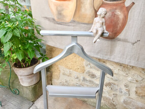 Vintage French Butler's Stand Mid Century Modern Silver | Etsy