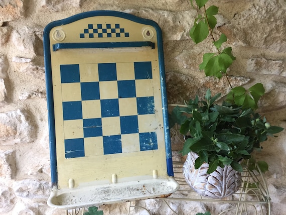Antique French Enamel Utensil Rack Vintage Rusty Toleware - Etsy