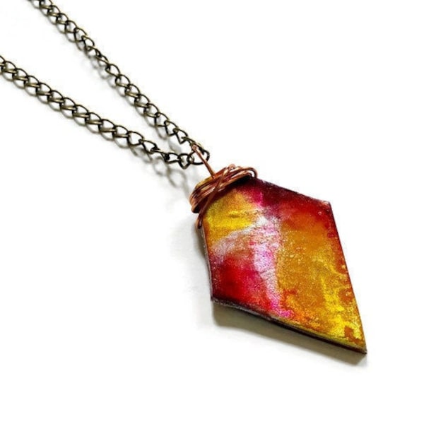 Alcohol Ink Pendant - Etsy