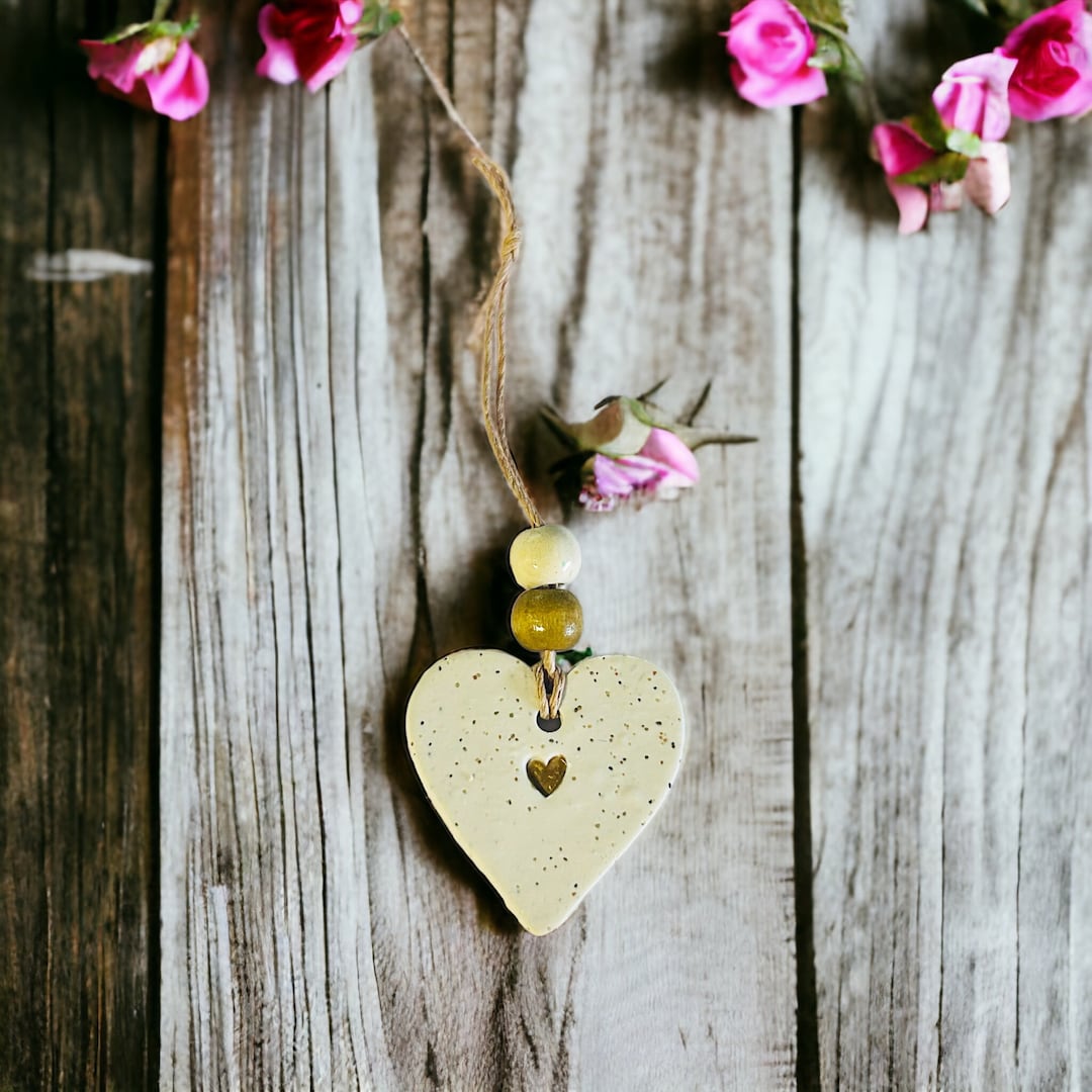 Valentine Heart Ornament, Cottagecore Aesthetic, Nova Scotia Beach Sand ...