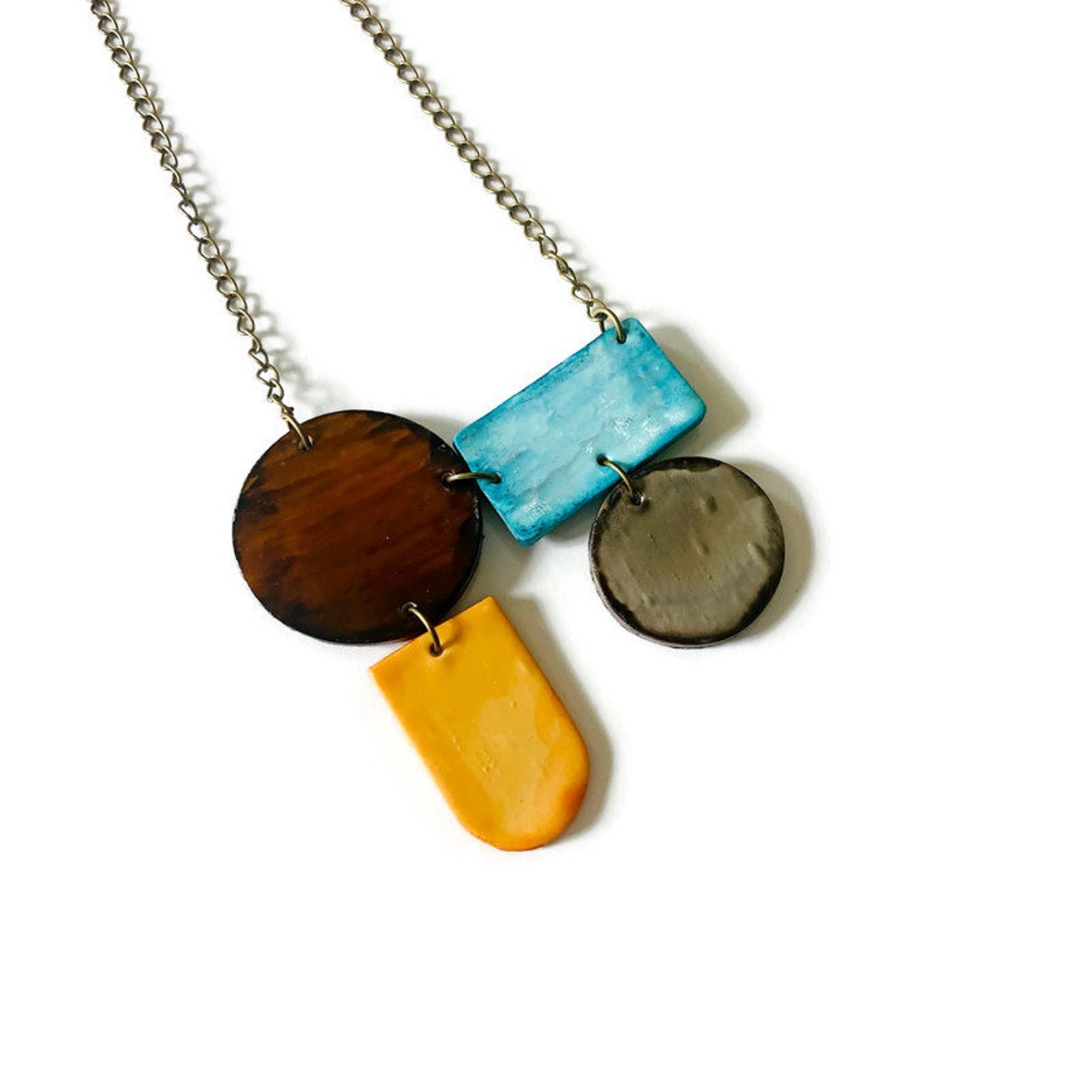 Unique Jewelry Set With Statement Necklace & Matching Earrings, Modern ...