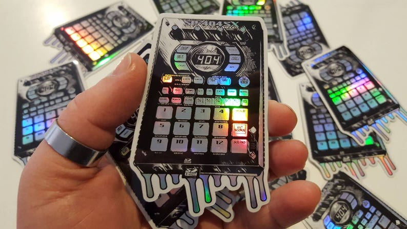 Cult Roland Sp404 Vinyl Holographic Sticker Metallic Style - Etsy