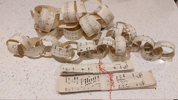 Vintage Music Paper Chain Kit Makes 10 Ft or 20 Ft Long - Etsy UK