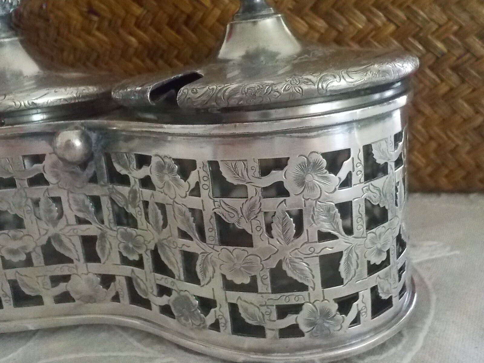 Rare Silver Plate Double Jam Jars and Stand Restaurant | Etsy