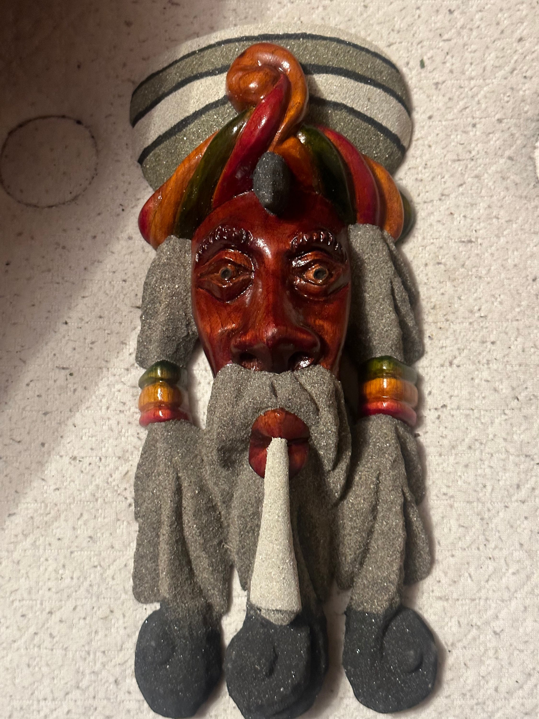 Rasta Smoking a Spliff Wall Art Made Out of Wood and Sand. - Etsy