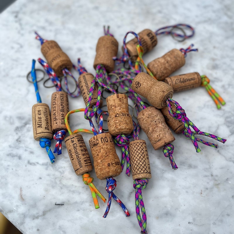 Wine Cork Keychain - Etsy