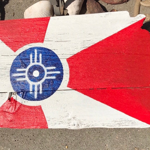 Wichita Ks Flag Art - Etsy Canada