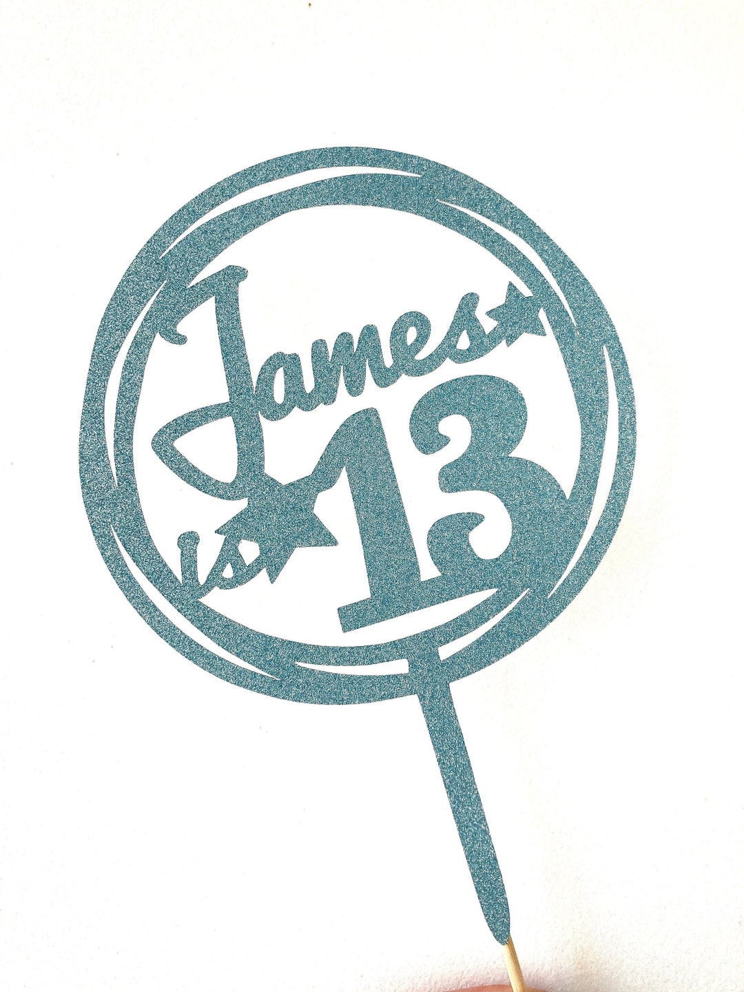 Personalised Cake Topper, Name and Age Cake Topper, Birthday Cake ...