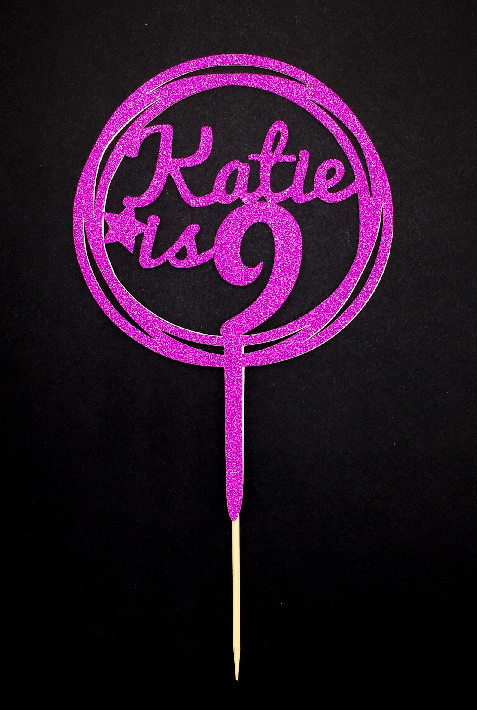 Personalised Cake Topper, Name and Age Cake Topper, Birthday Cake ...