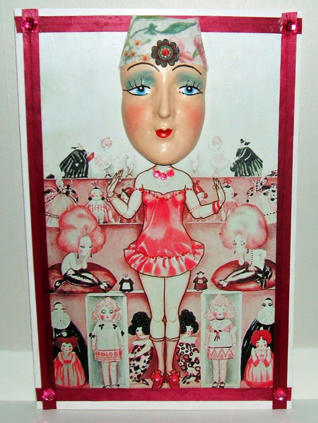 FLAPPER Boudoir Doll With Her Dolly Collection Wall Plaque Hanging ...