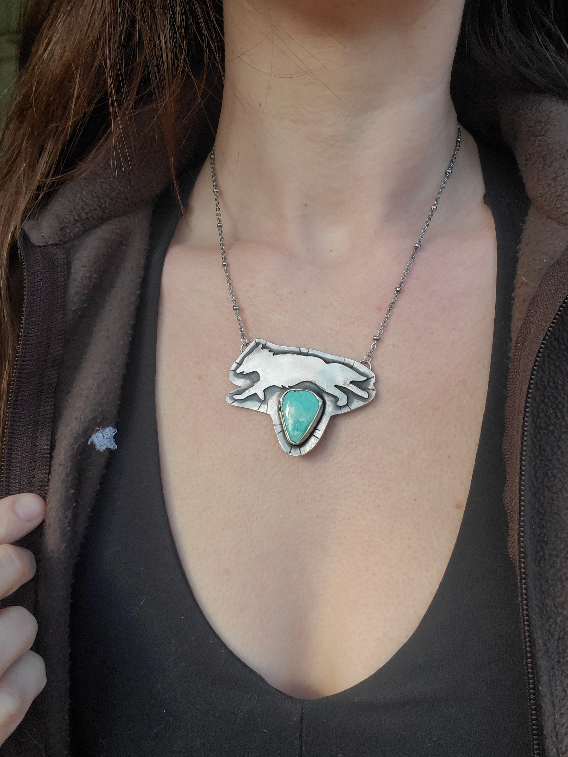 Lone Wolf Pendant - Etsy