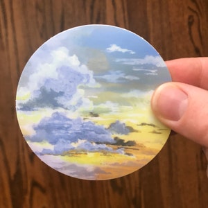 Clouds Yellow Sunrise Die Cut Vinyl Sticker -- Decal * Waterproof ...