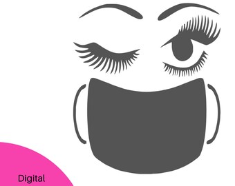 Winking eye svg | Etsy