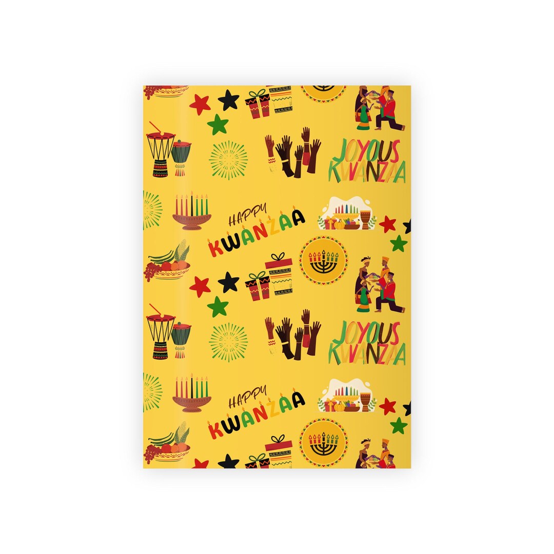 Kwanzaa Gift Wrapping Paper Roll, Festive Paper for Kwanzaa Gifts ...