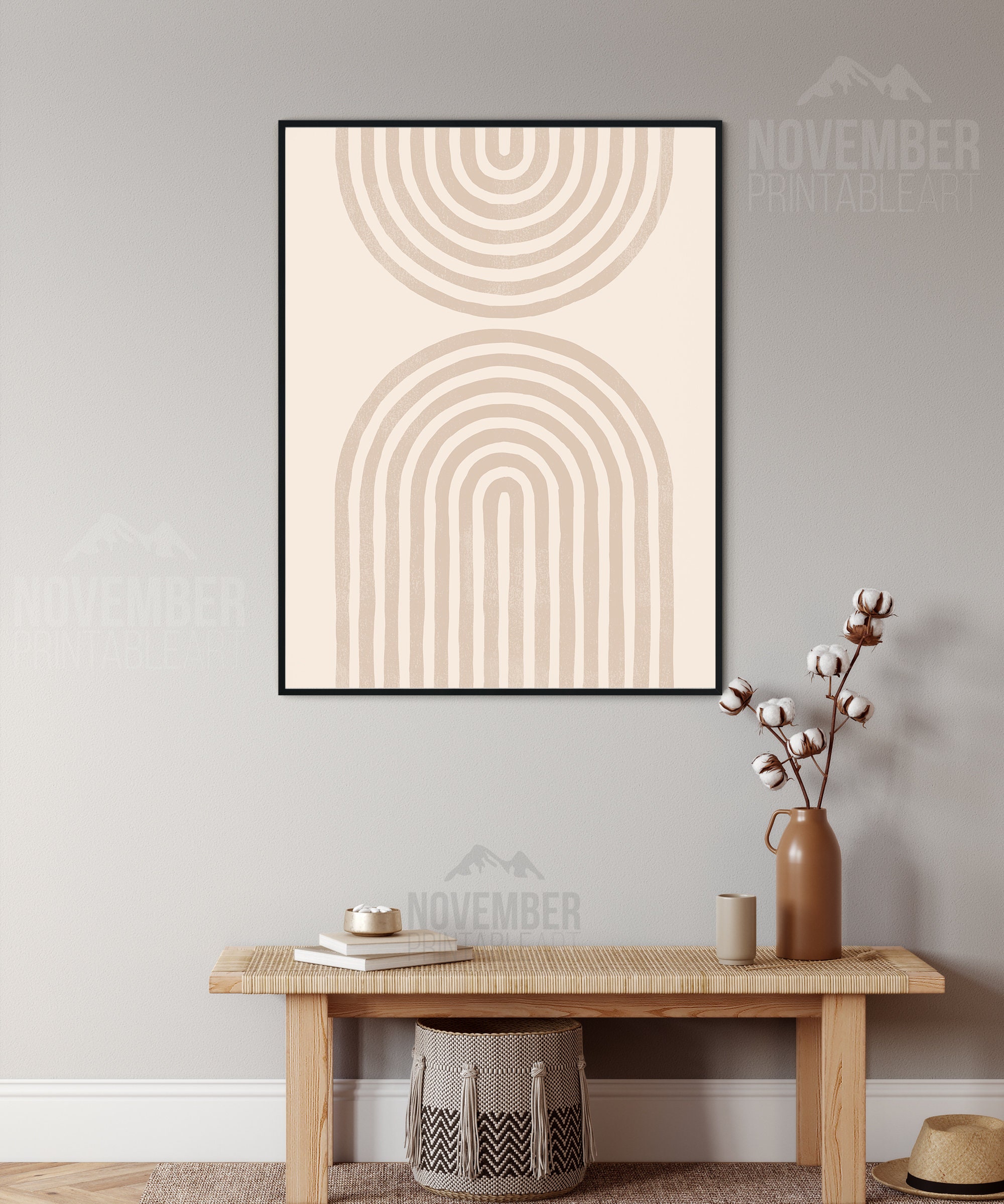 Pastel Neutral Rainbow Wall Art Boho Rainbow Printable Wall - Etsy