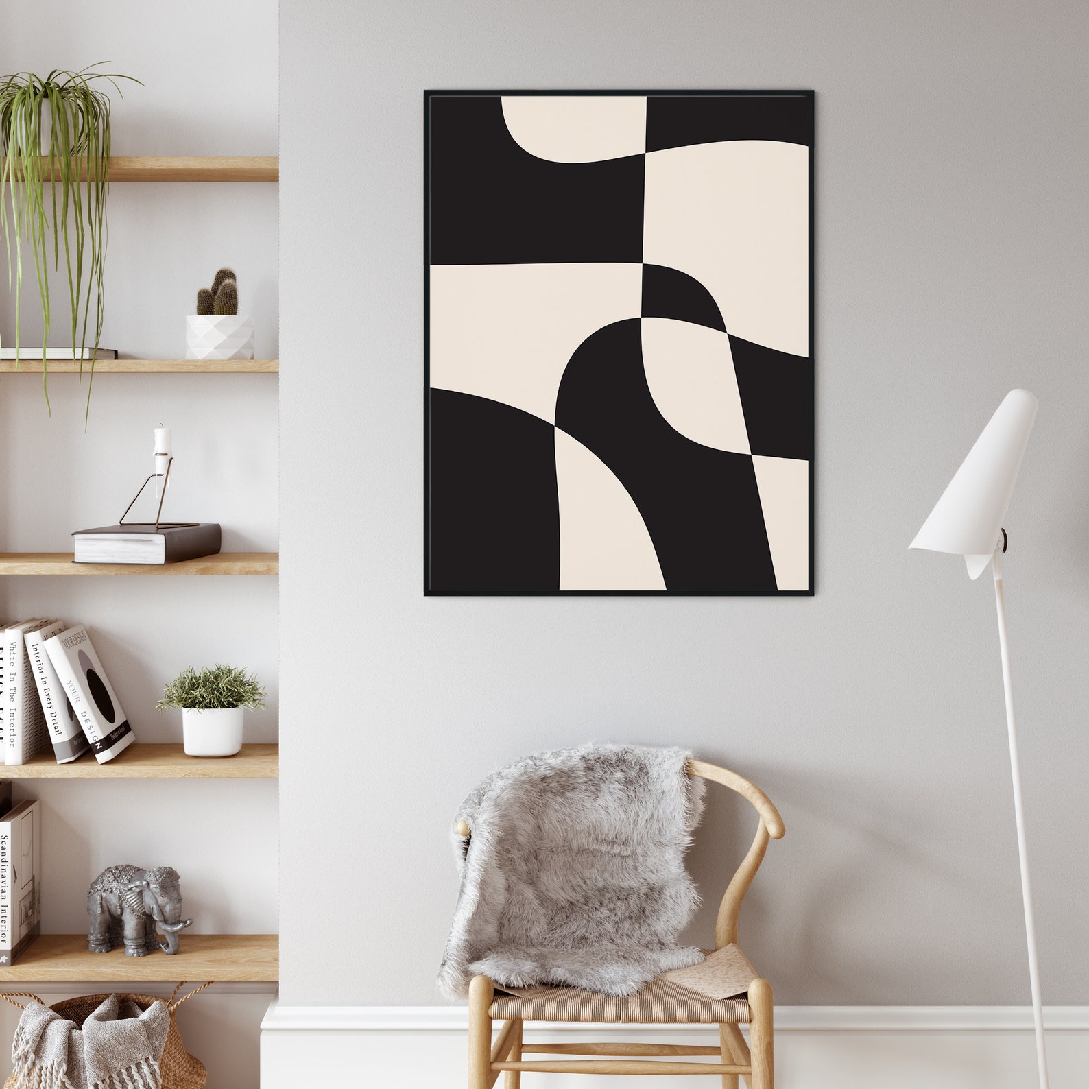 Black Abstract Poster PRINTABLE Minimalist Art Print Black - Etsy