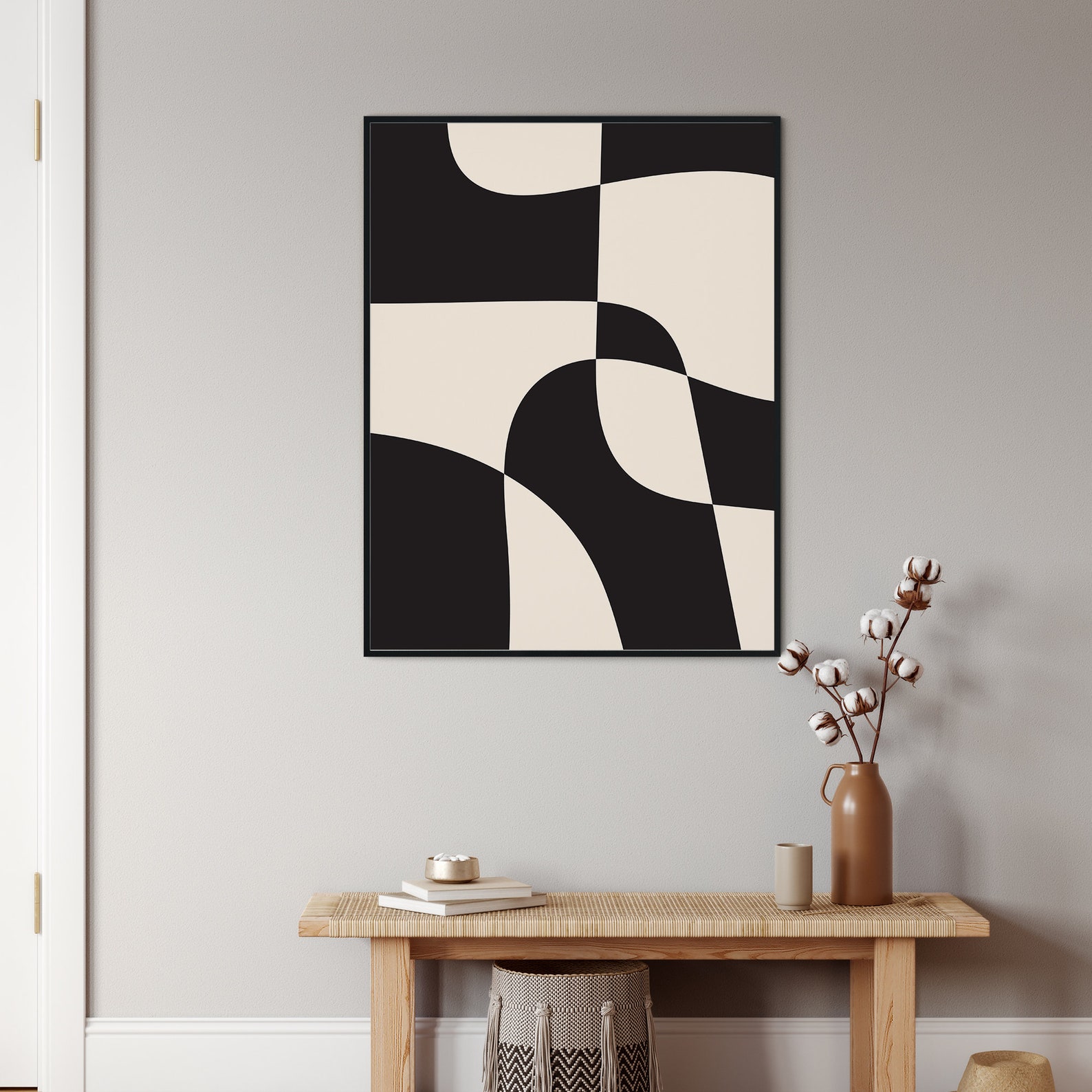 Black Abstract Poster PRINTABLE Minimalist Art Print Black - Etsy