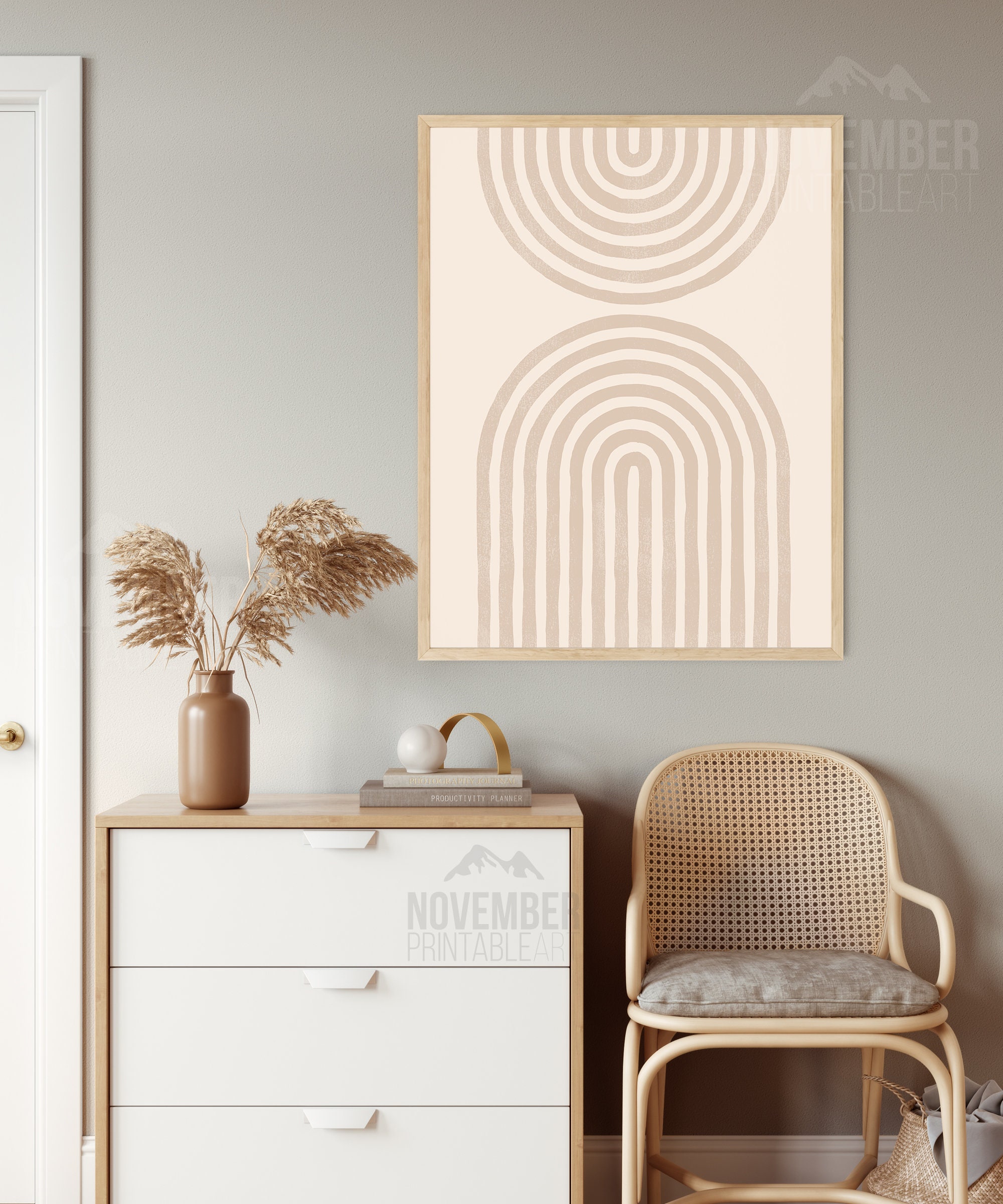 Pastel Neutral Rainbow Wall Art Boho Rainbow Printable Wall - Etsy