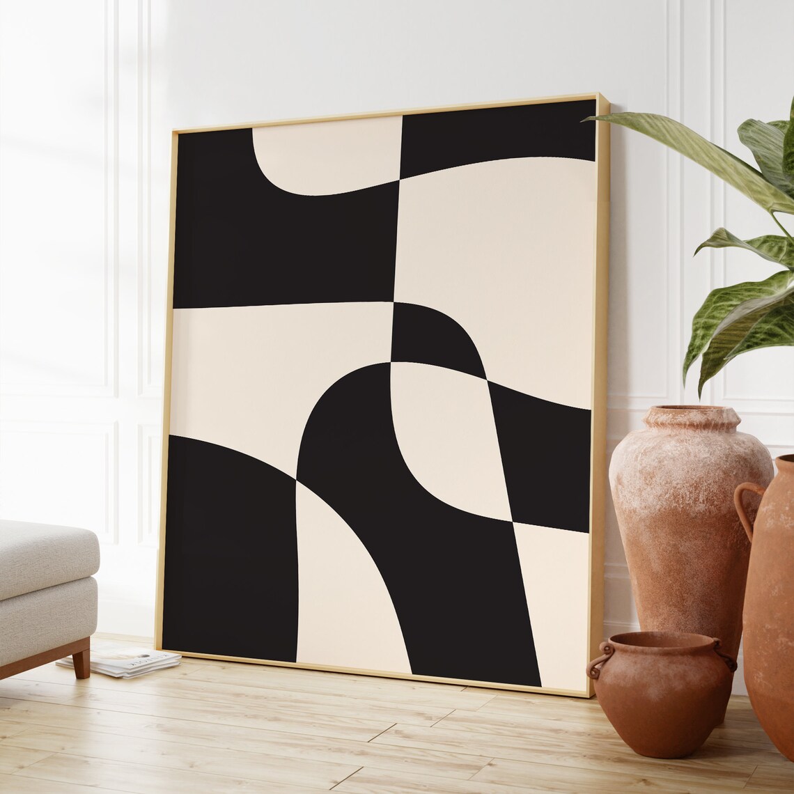 Black Abstract Poster PRINTABLE Minimalist Art Print Black - Etsy