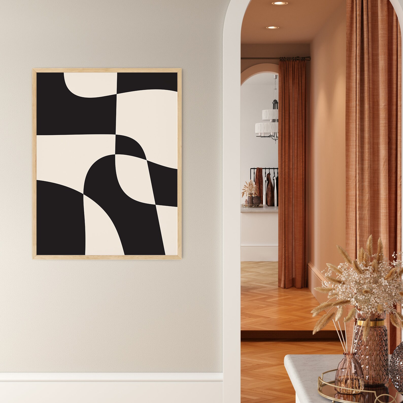 Black Abstract Poster PRINTABLE Minimalist Art Print Black - Etsy