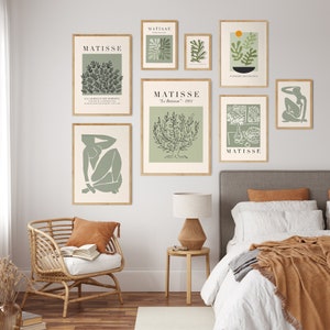 Sage Green Matisse Print Set of 8, Large Gallery Wall Bundle of Matisse ...