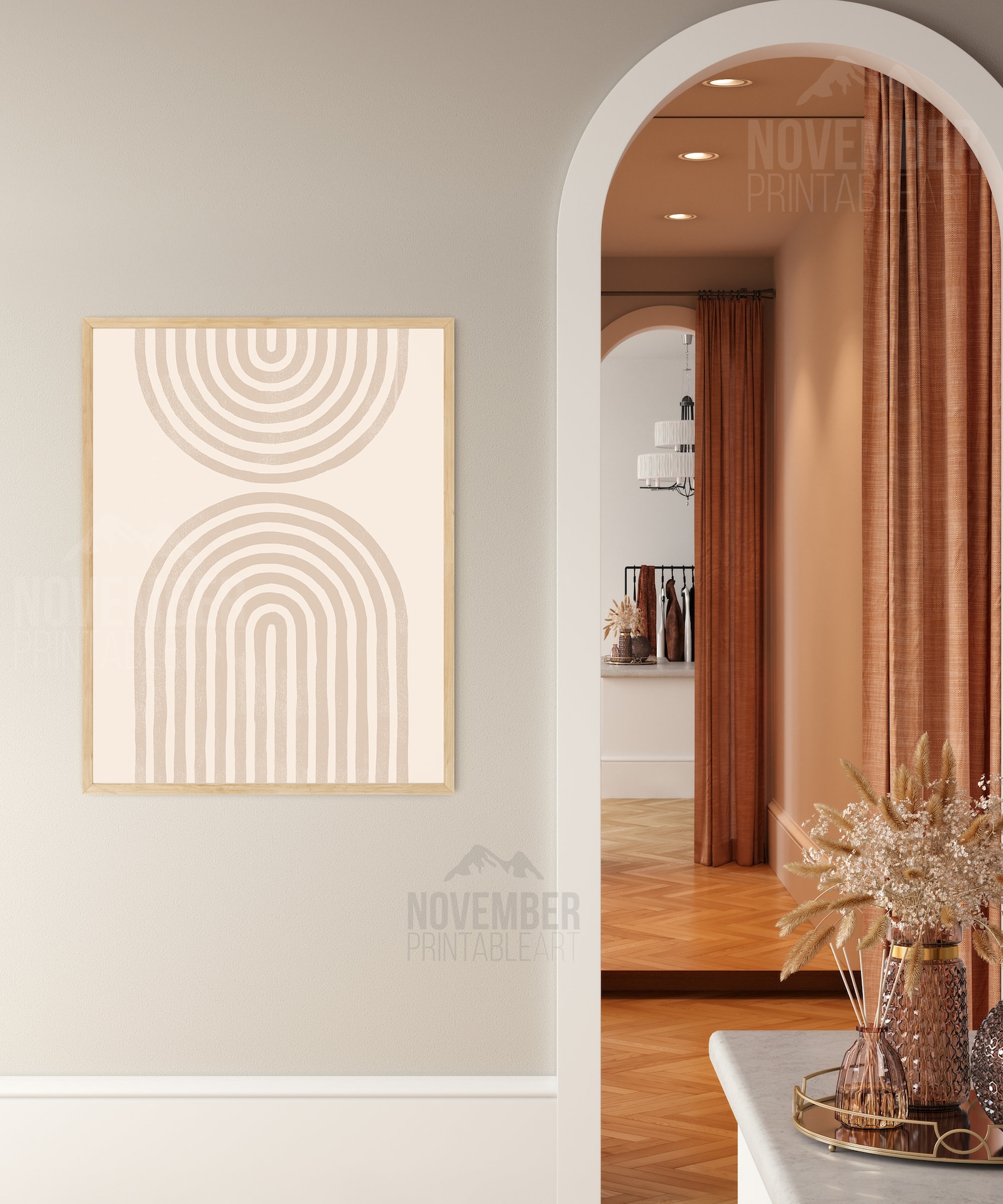 Pastel Neutral Rainbow Wall Art Boho Rainbow Printable Wall - Etsy