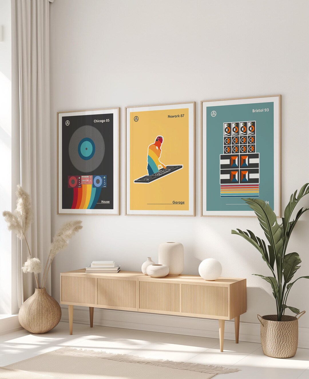 Retro Dance Music Poster: 80s 90s Club Sounds, DJ Art (digital Download ...