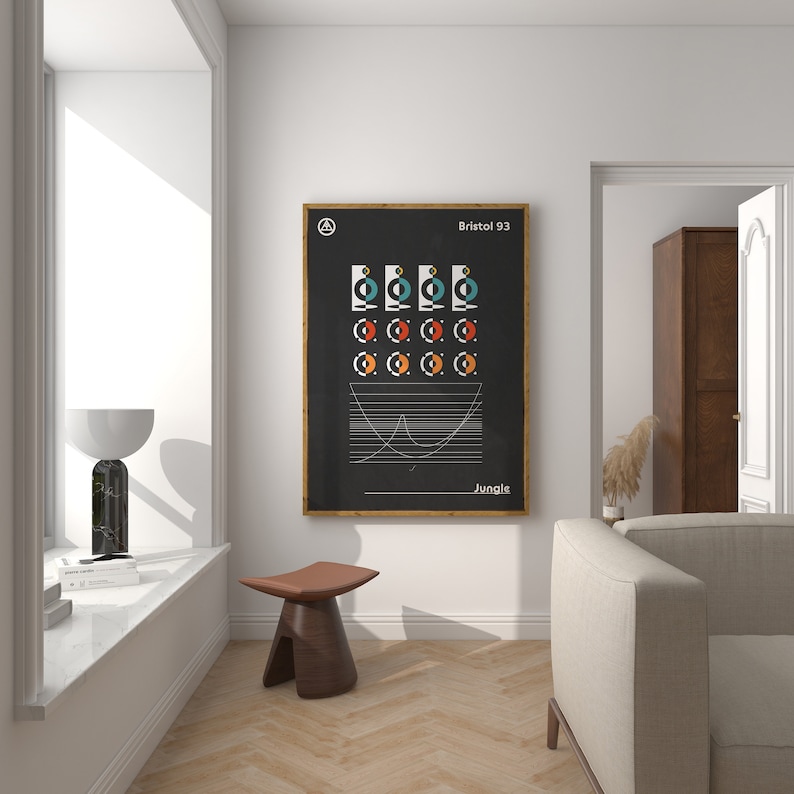 Minimalist Jungle Dance Music Wall Art Poster Nightclub Speakers ...